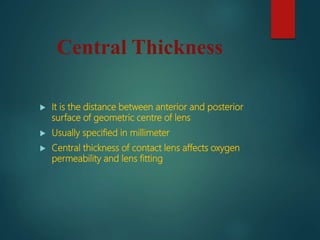 Optics of contact lens and nomenclature copy [repaired] (1) | PPTX