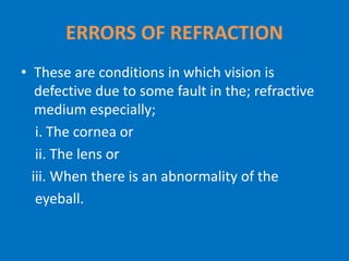 Optics of eyes | PPTX