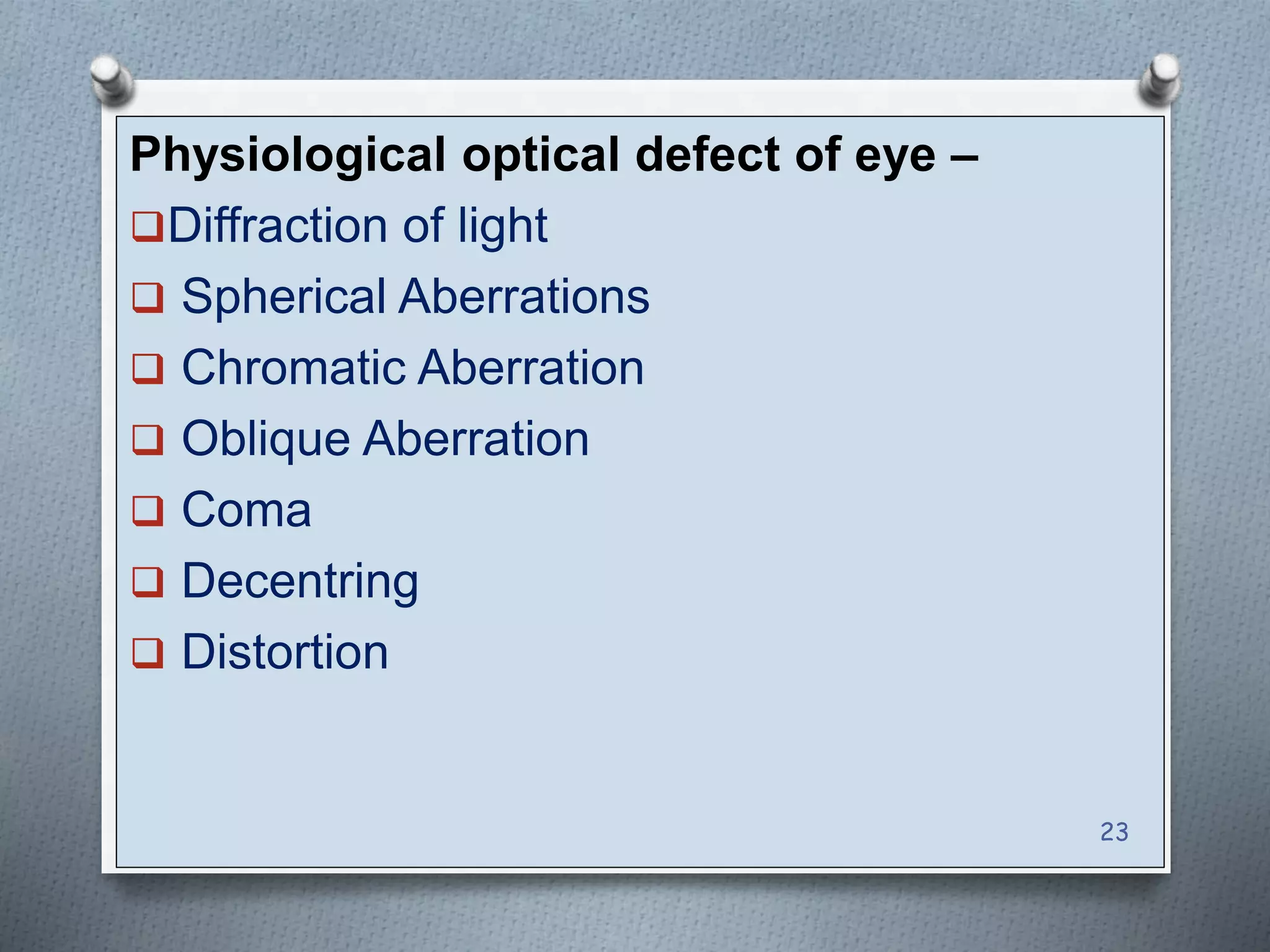 Optics of ocular structure | PPTX