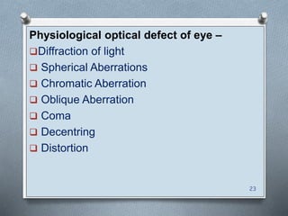 Optics of ocular structure | PPTX