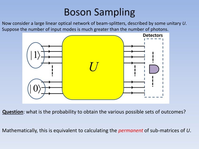What is the point of Boson sampling? | PPT