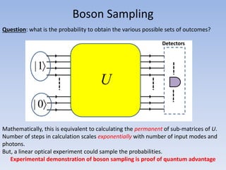 What is the point of Boson sampling? | PPTX