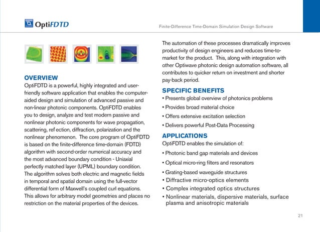 OptiFDTD manual | PDF
