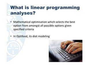 OptiFood Improving Nutrition Programmes for the Future | PDF