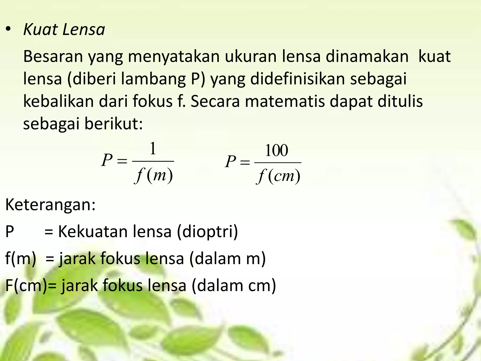 Materi FISIKA Optik | PPTX
