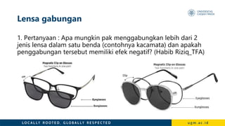 Optika pertemuan 4 membahas tentang lensa | PPTX