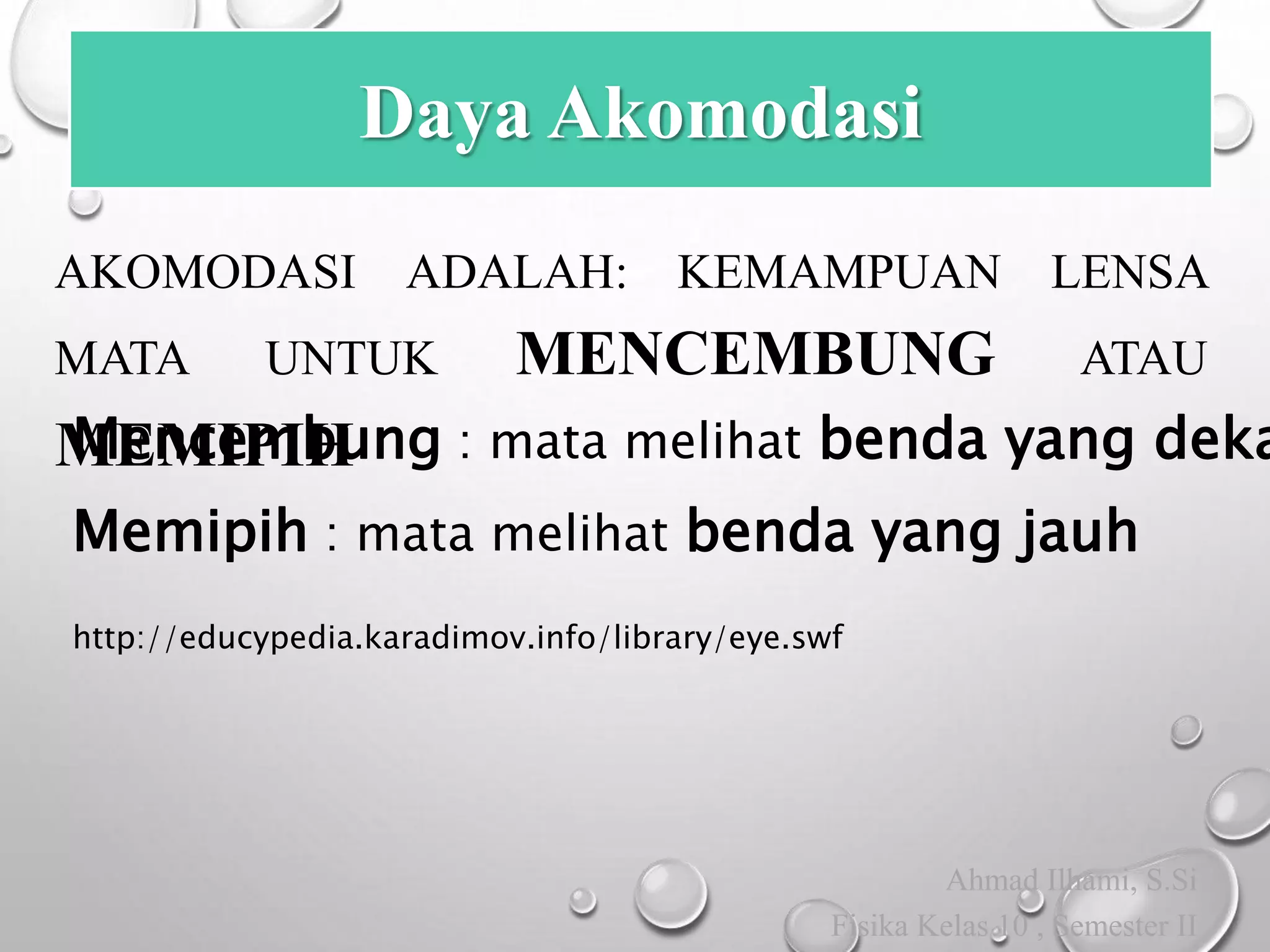 Optik Geometri Fisika X semester 2 | PPT