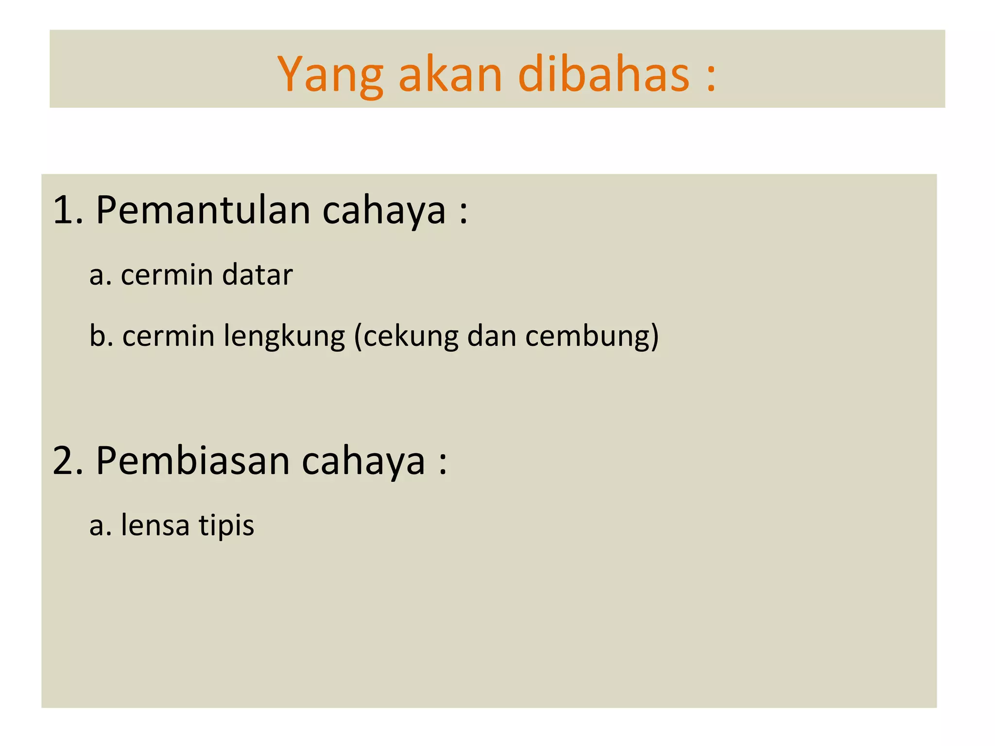 Optik geometri | PPT