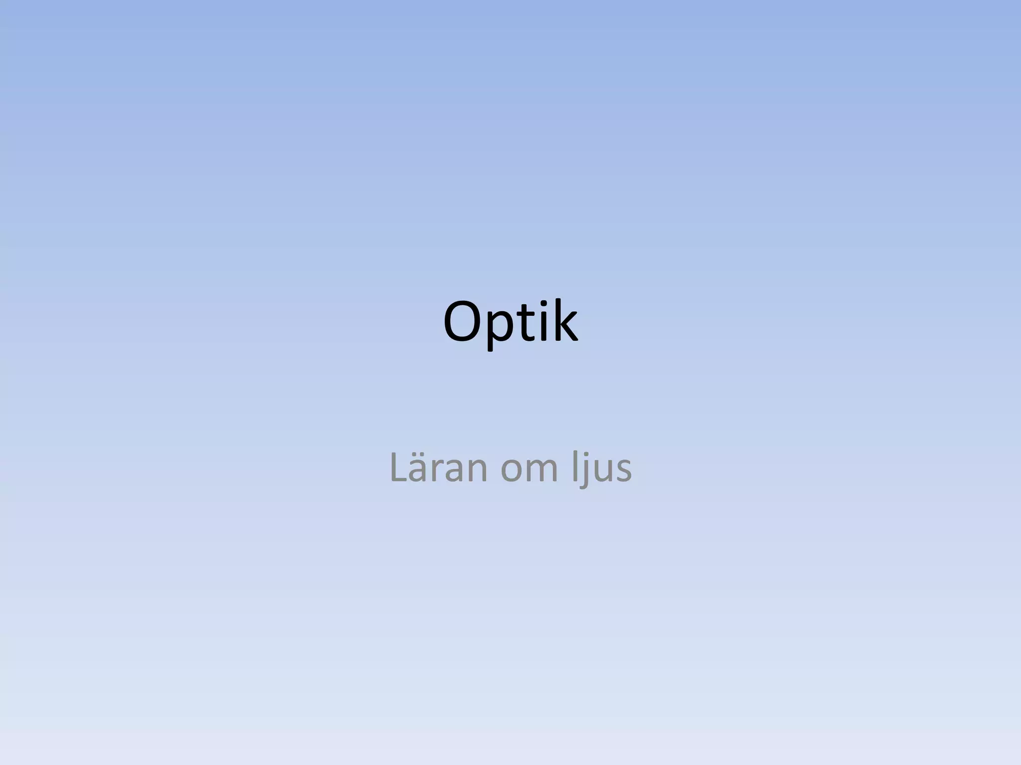 Optik intro | PPSX