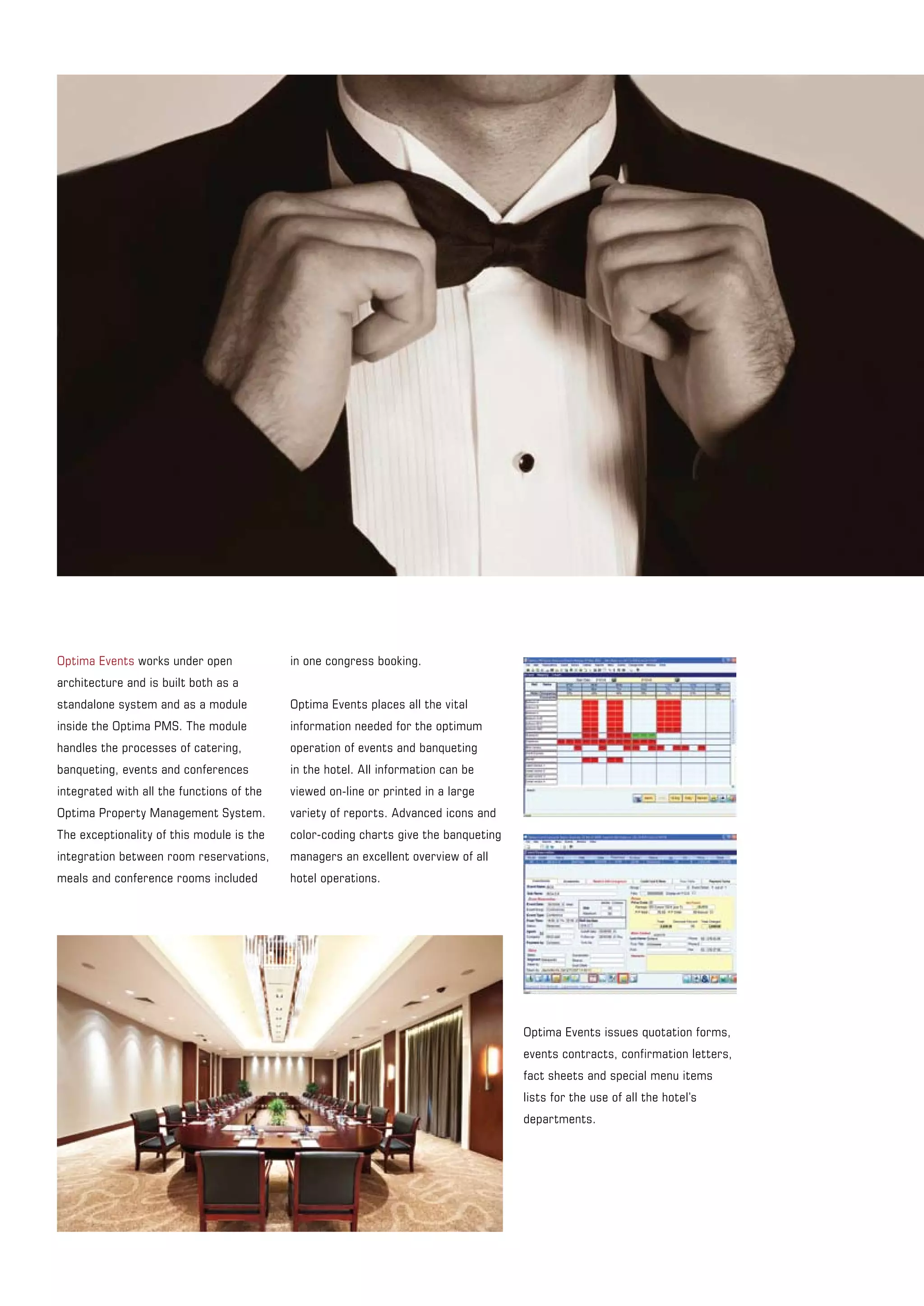 Optima Hotel Mgmt Solutions PMS, POS, GOC, all you need! | PDF
