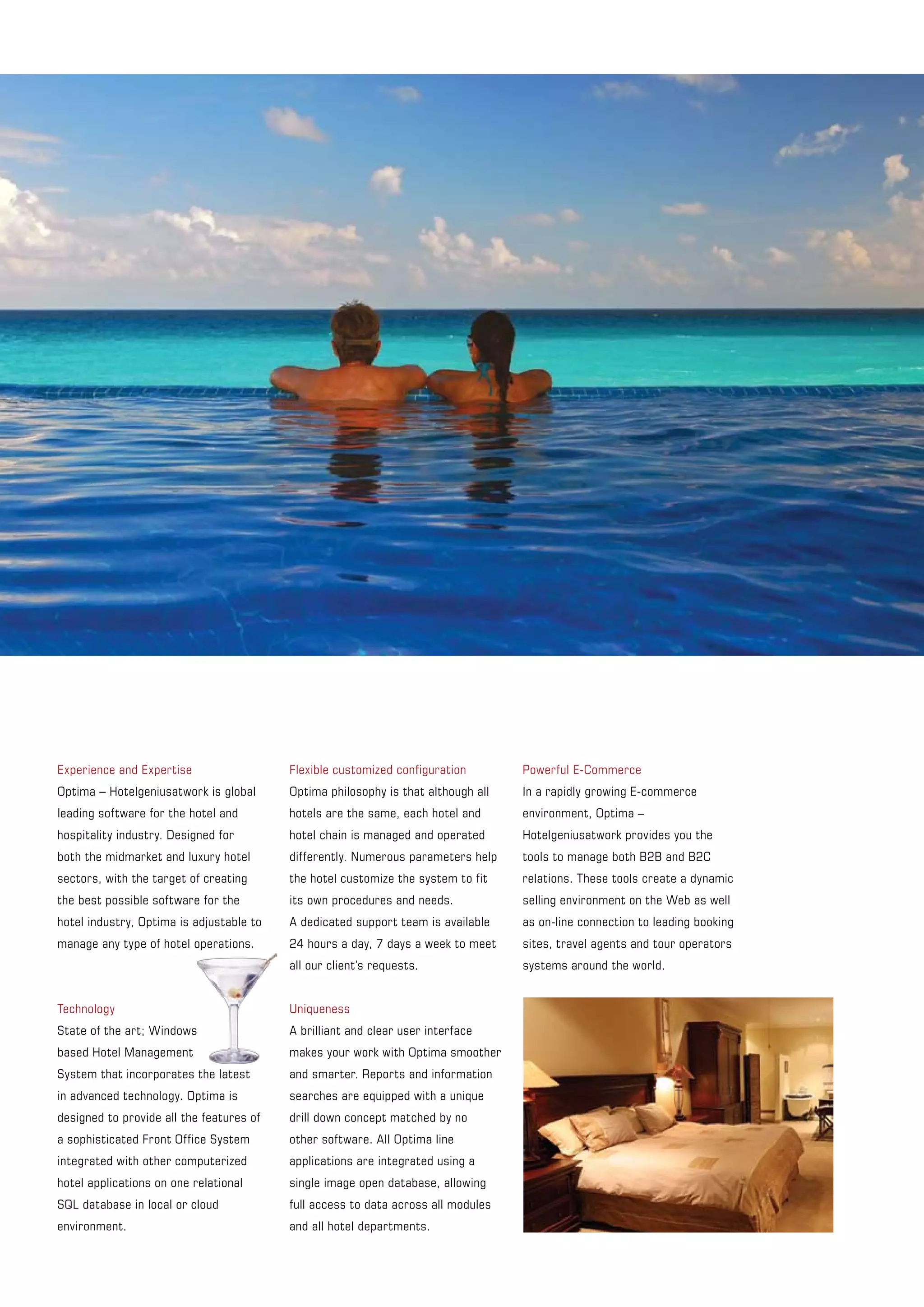 Optima Hotel Mgmt Solutions PMS, POS, GOC, all you need! | PDF