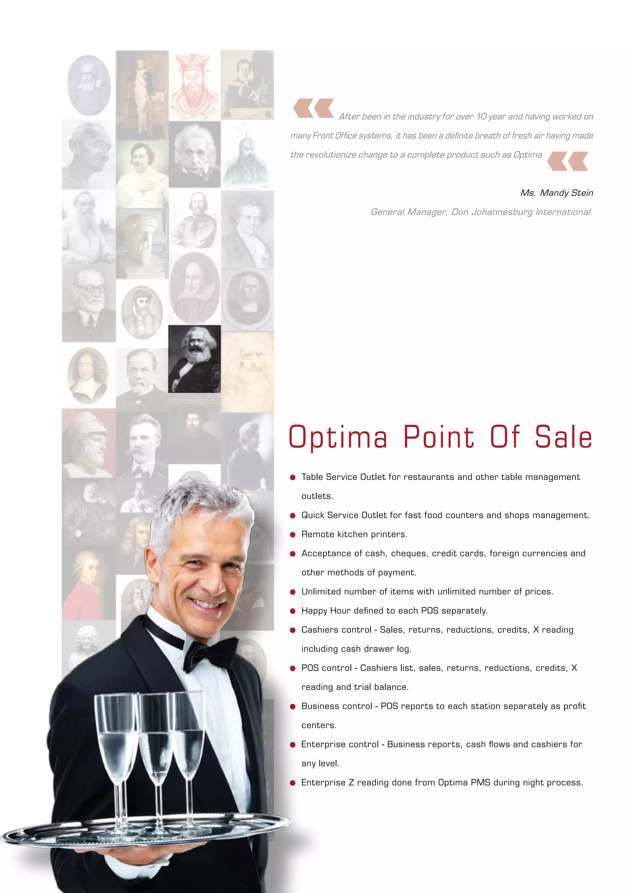 Optima Hotel Mgmt Solutions PMS, POS, GOC, all you need! | PDF
