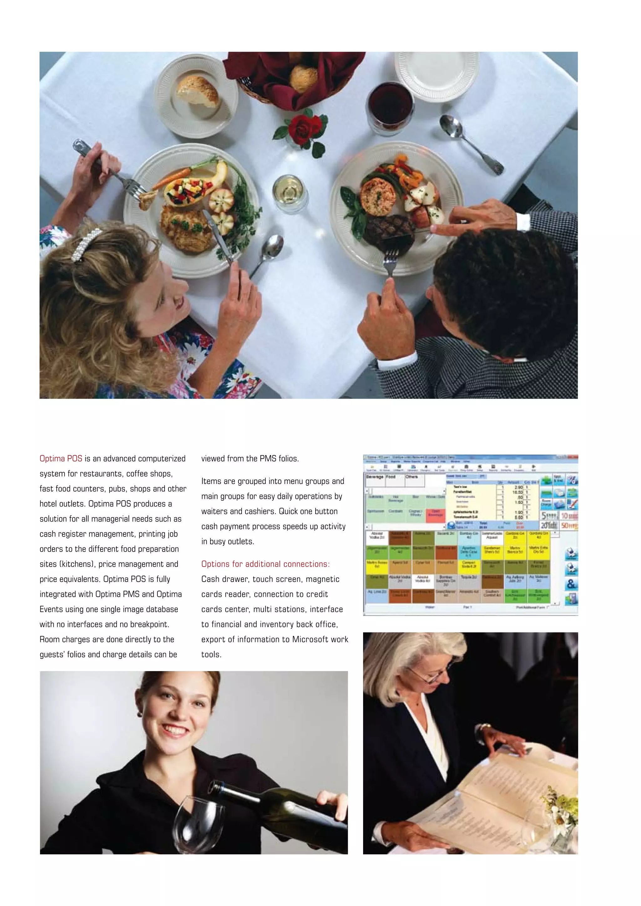 Optima Hotel Mgmt Solutions PMS, POS, GOC, all you need! | PDF