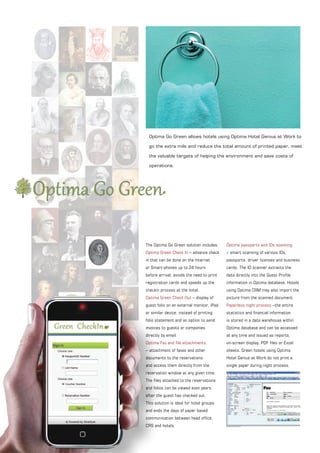 Optima Hotel Mgmt Solutions PMS, POS, GOC, all you need! | PDF