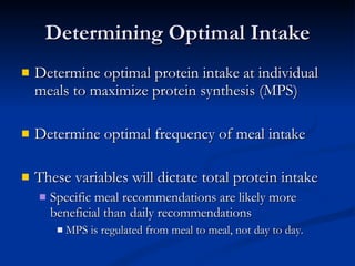 Optimal Protein Intake And Meal Frequency To Support Maximal Protein ...
