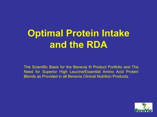 Optimal Protein Intake & The Recommended Daily Allowance (RDA) | PPSX