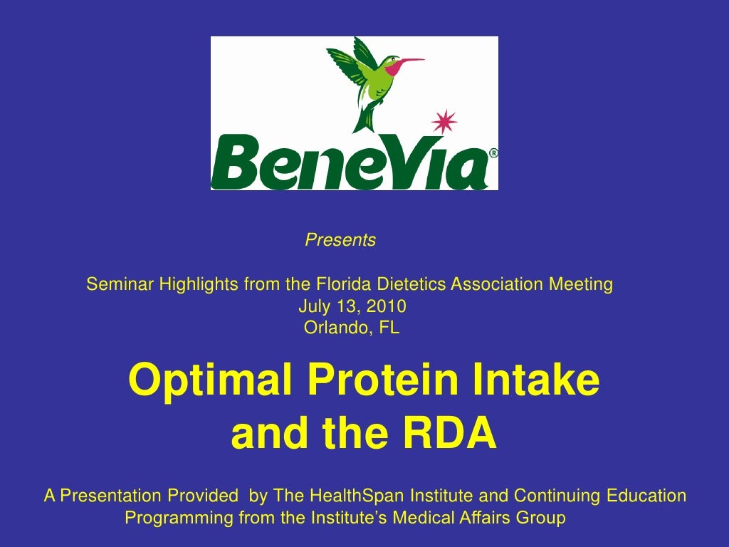 Optimal Protein Intake & The Recommended Daily Allowance (RDA)