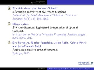 Optimal Transport vs. Fisher-Rao distance between Copulas | PDF | Physics | Science