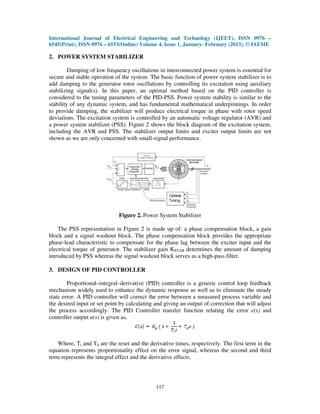 Optimal tuning of pid power system stabilizer in simulink environment | PDF