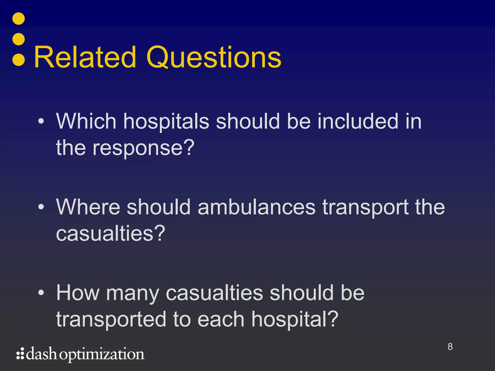 Optimal ambulance routing for mass casualty events | PDF