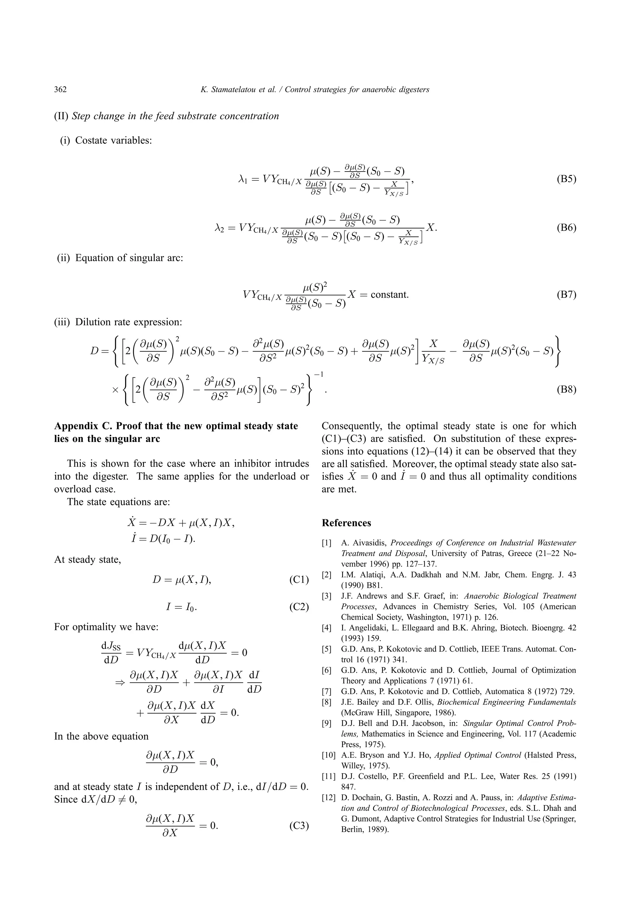 Optimal and suboptimal control of anaerobic digesters | PDF
