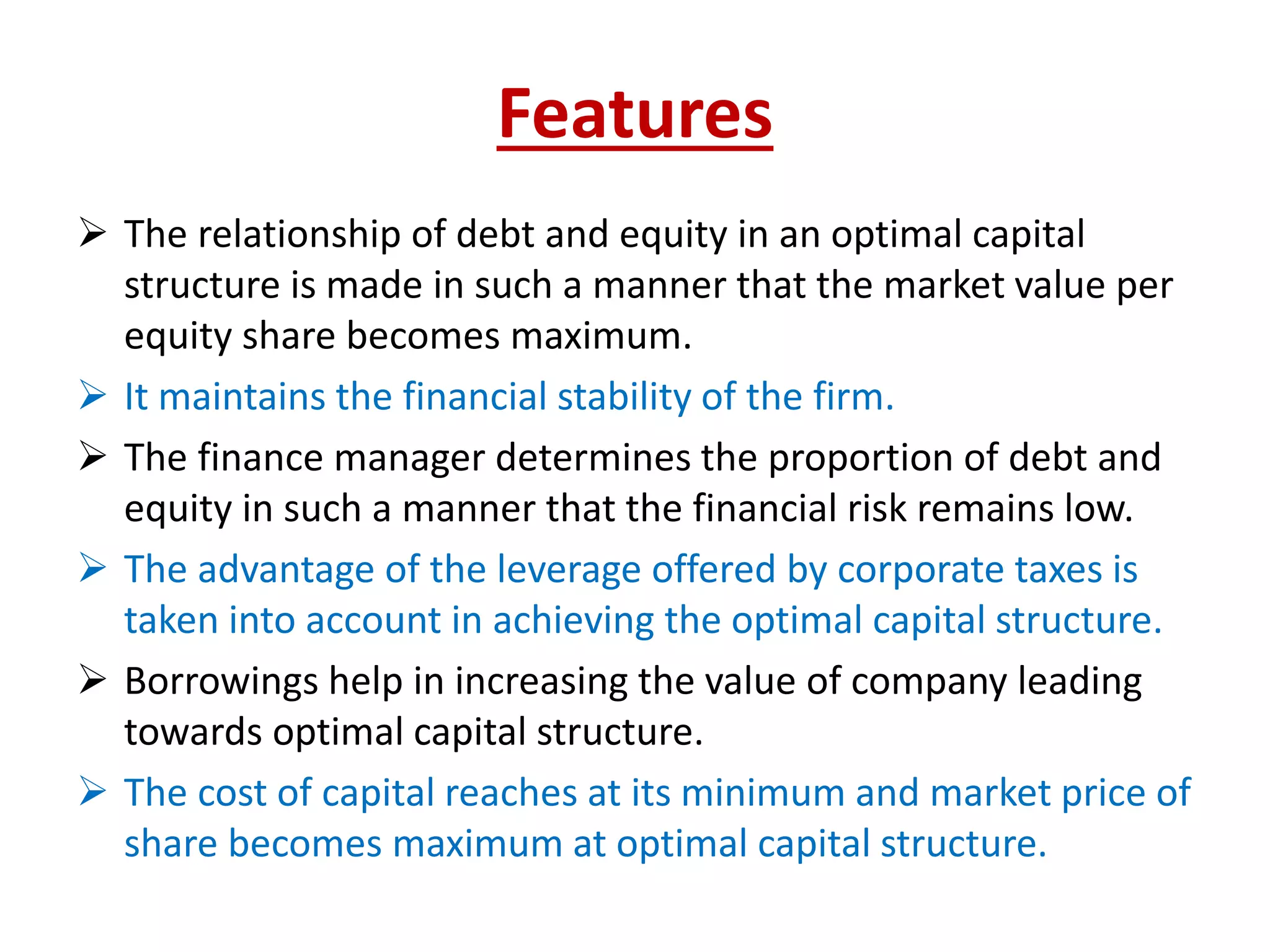 Optimal capital structure | PPTX