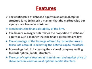 Optimal capital structure | PPTX