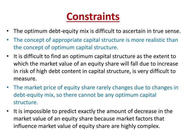 Optimal capital structure | PPT Optimal capital structure | PPT