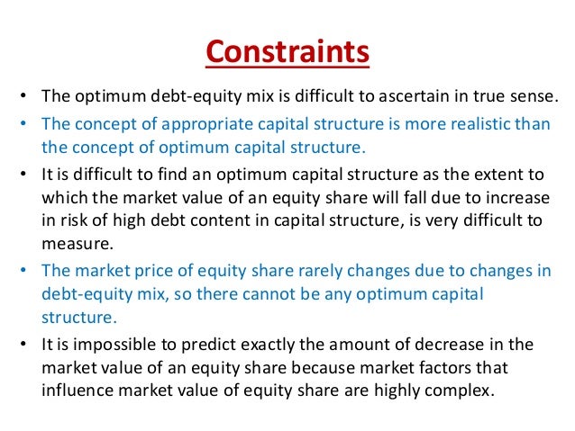 Optimal capital structure