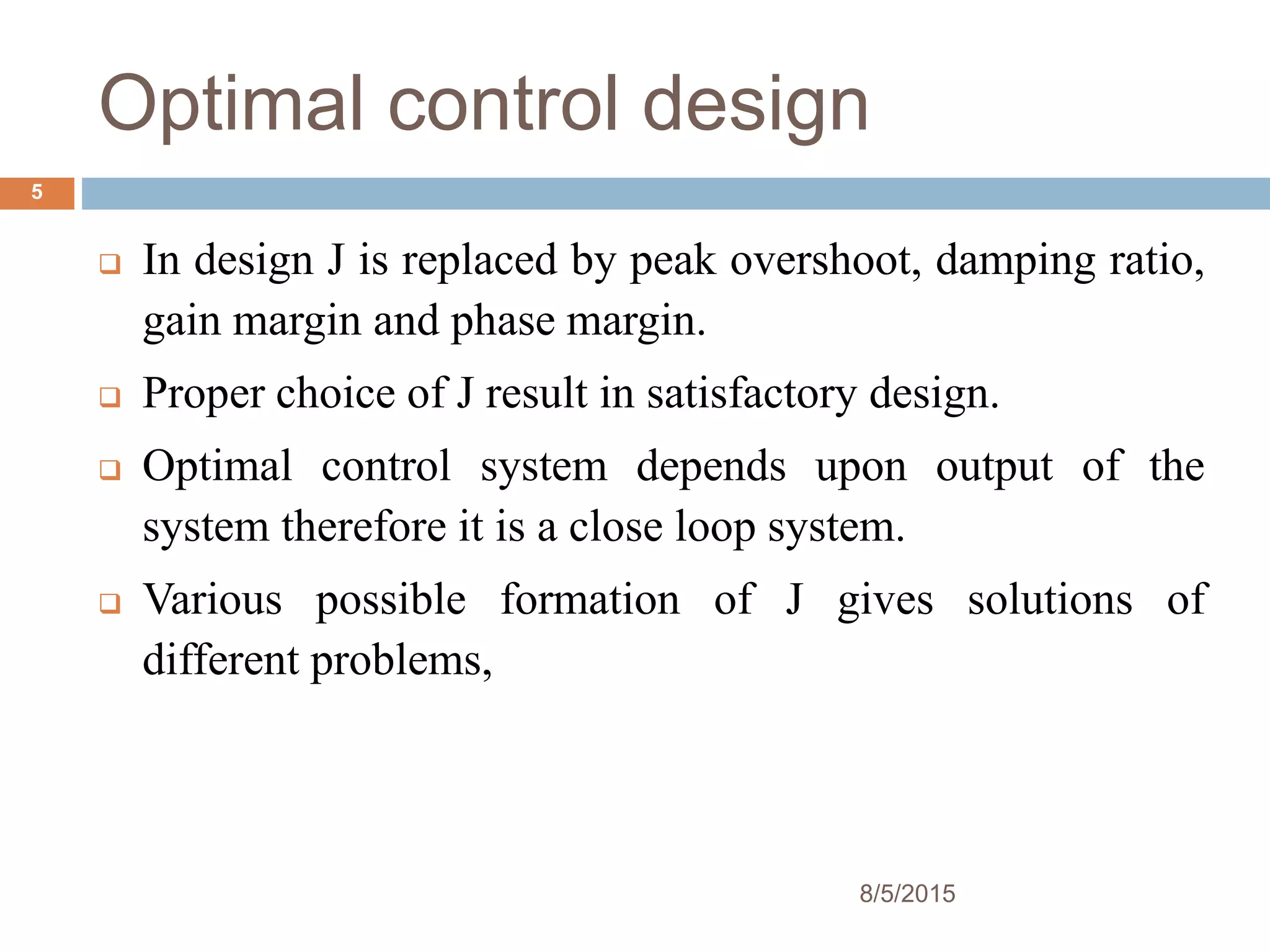 Optimal control system | PPTX
