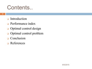 Optimal control system | PPT