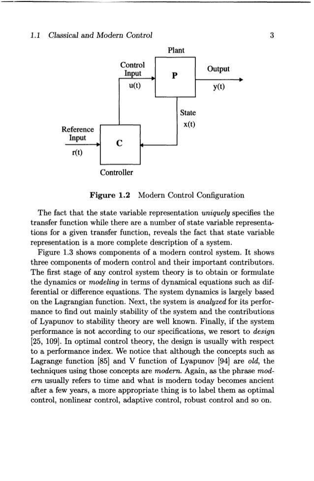 Optimal control systems