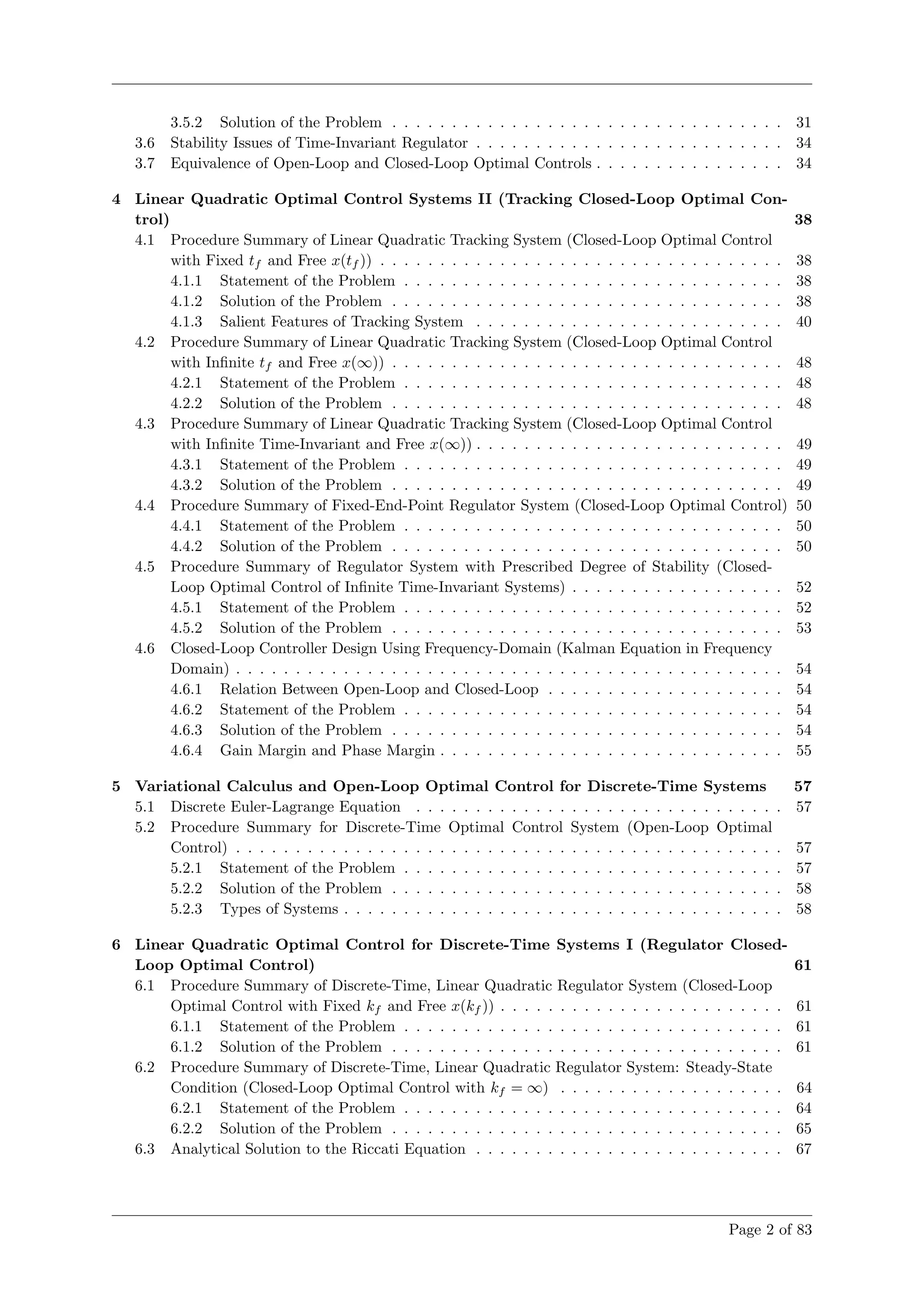 Optimal control systems | PDF