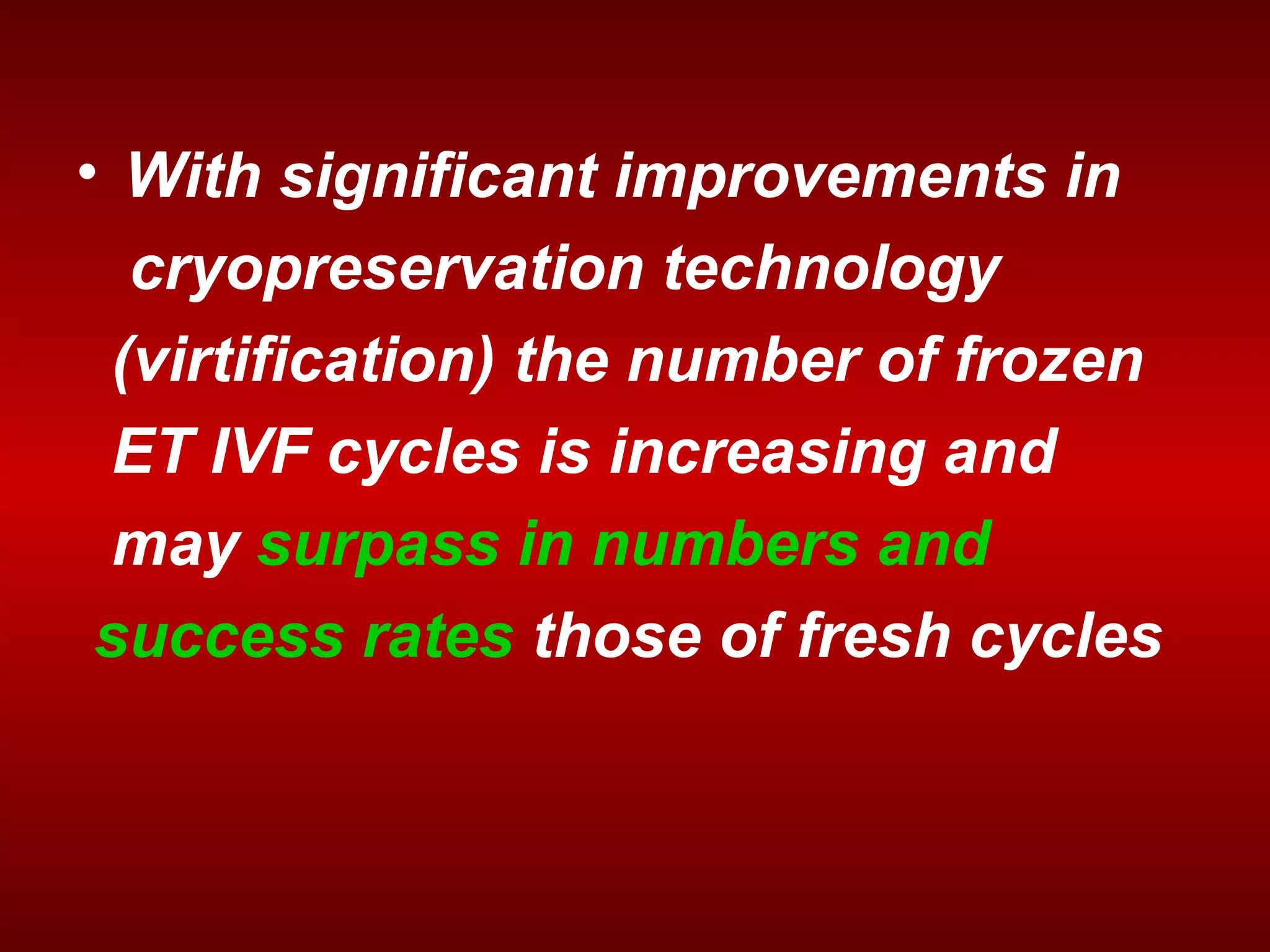 Optimal endometrial preparation for frozen embryo transfer cycles | PPT