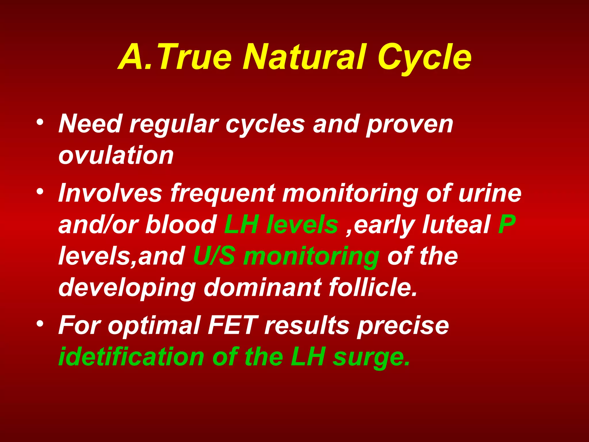 Optimal endometrial preparation for frozen embryo transfer cycles | PPT