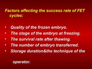 Optimal endometrial preparation for frozen embryo transfer cycles | PPT