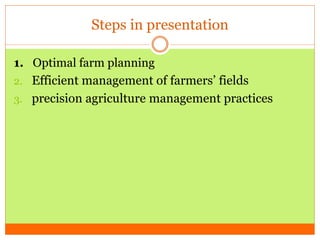 Optimal farm planning, efficient management of farmers A Lecture By Mr ...