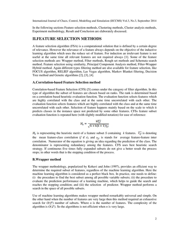 Optimal feature selection from v mware esxi 5.1 feature set | PDF