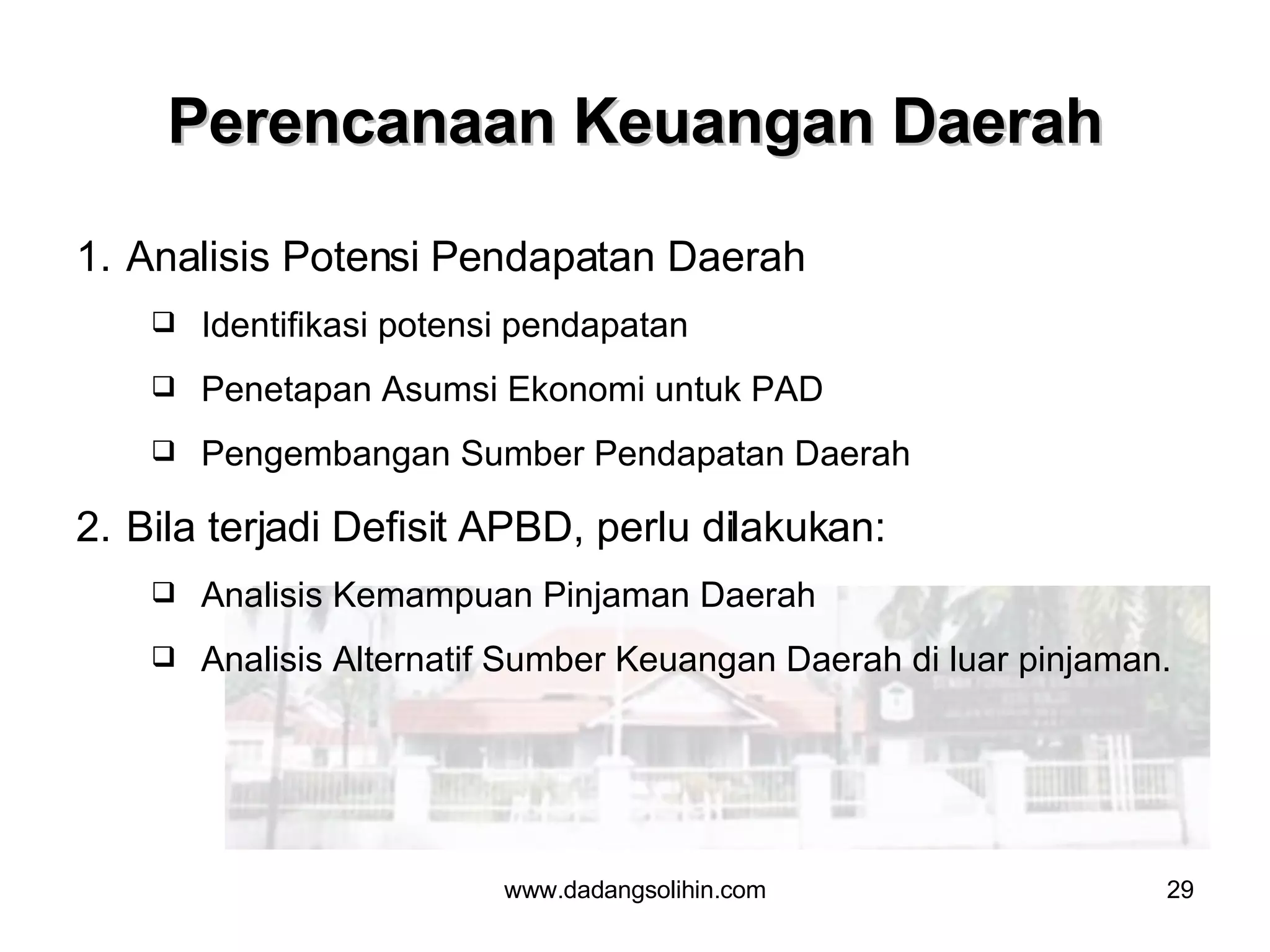 Optimalisasi Peran dan Fungsi DPRD dalam Proses Penyusunan dan Penetapan APBD dari RPJP sampai ...