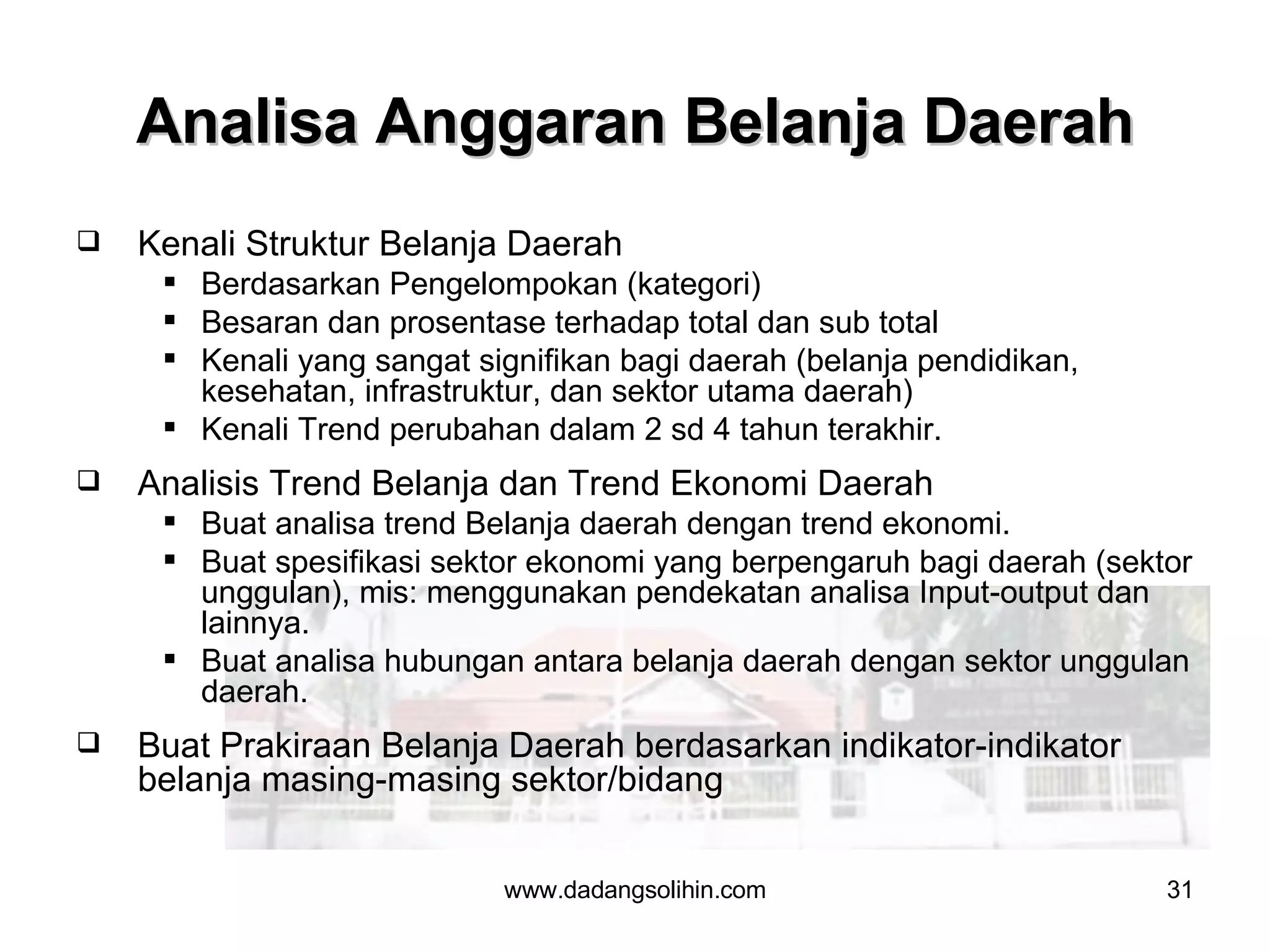 Optimalisasi Peran dan Fungsi DPRD dalam Proses Penyusunan dan Penetapan APBD dari RPJP sampai ...