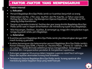 Optimalisasi bagdalops Biro Operasi Polda Jambi | PPTX