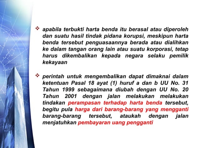 optimalisasi pemulihan kerugian negara fw.ppt