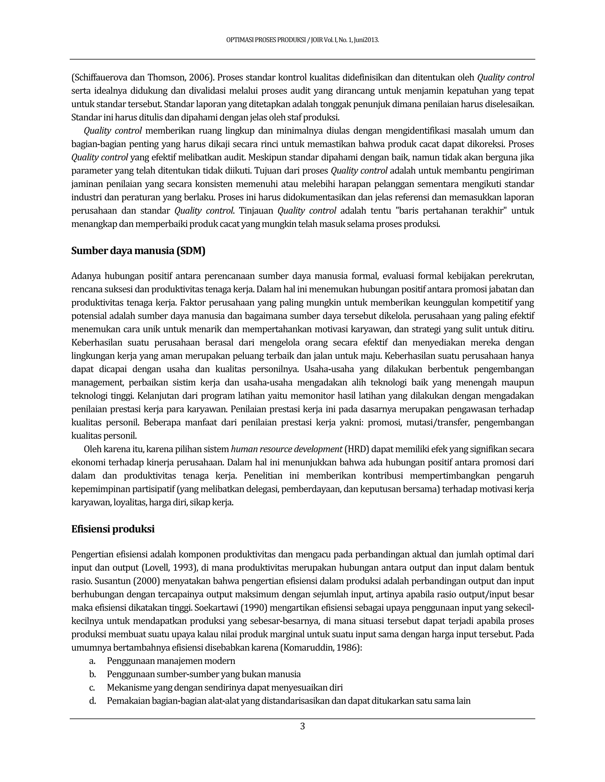 Optimalisasi proses produksi | DOCX