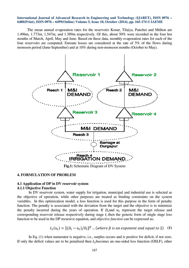 Optimal operation of a multi reservoir system and performance evaluation | PDF