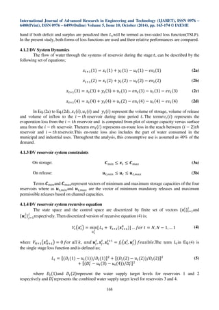 Optimal operation of a multi reservoir system and performance ...