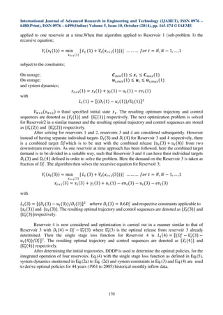 Optimal operation of a multi reservoir system and performance ...