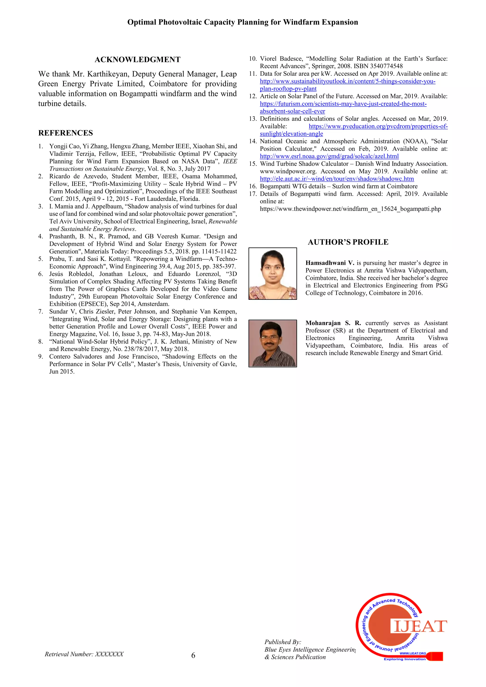 Optimal photovoltaic capacity planning for windfarm expansion | PDF