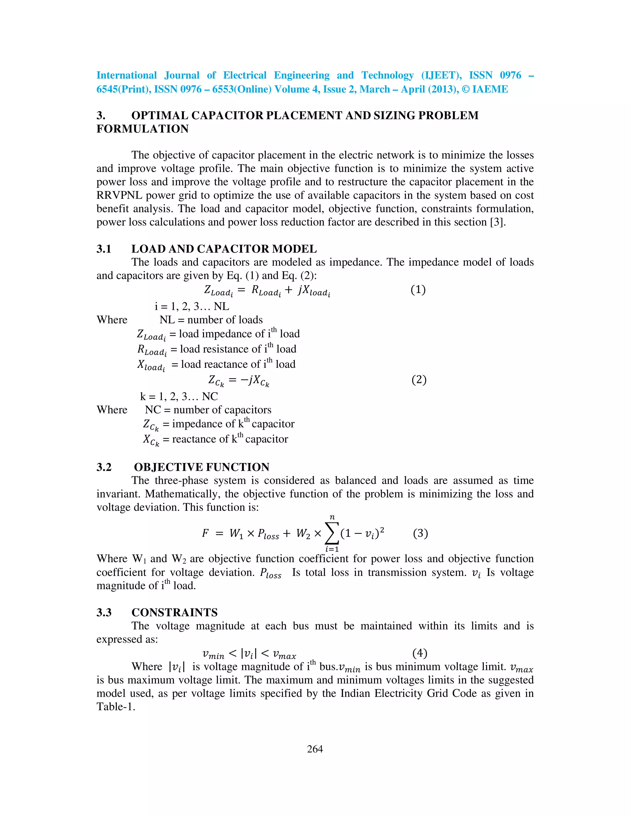 Optimal placement and sizing of ht shunt capacitors for transmission loss minimization | PDF