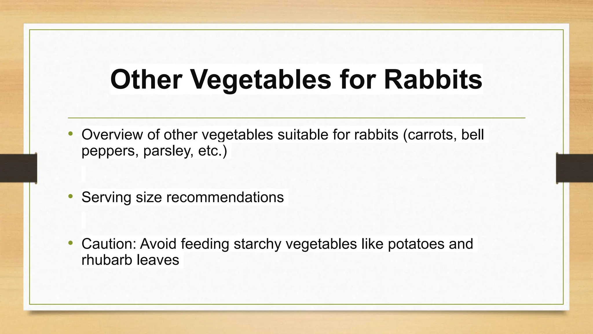 Optimal Rabbit Diet. what bunnie can eat | PPT