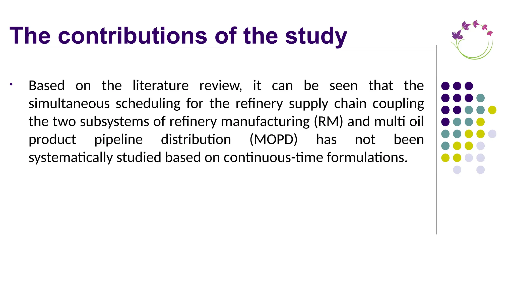 Optimal scheduling for simultaneous refinery manufacturing and multi ...
